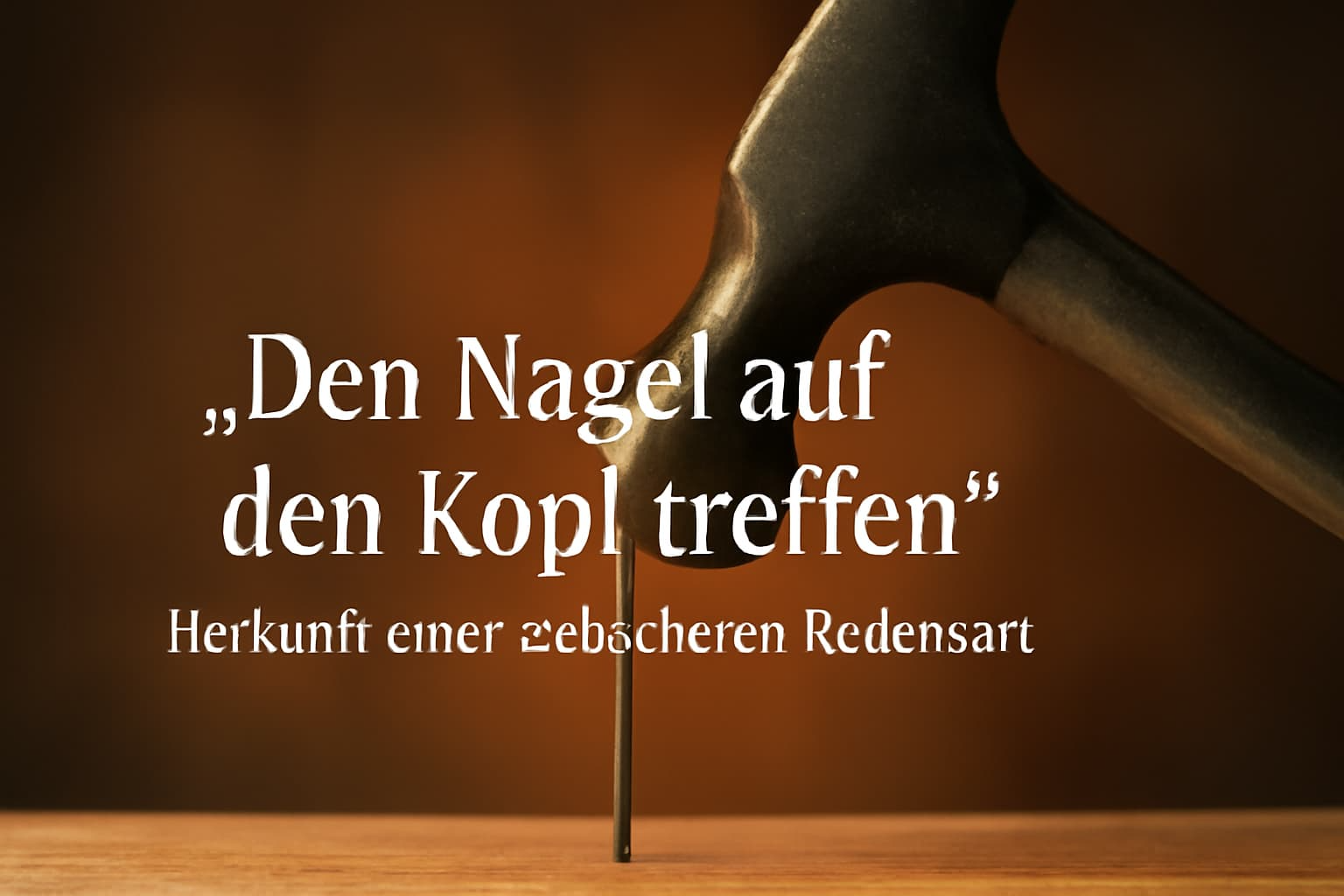 Die Redewendung „Den Nagel auf den Kopf treffen“